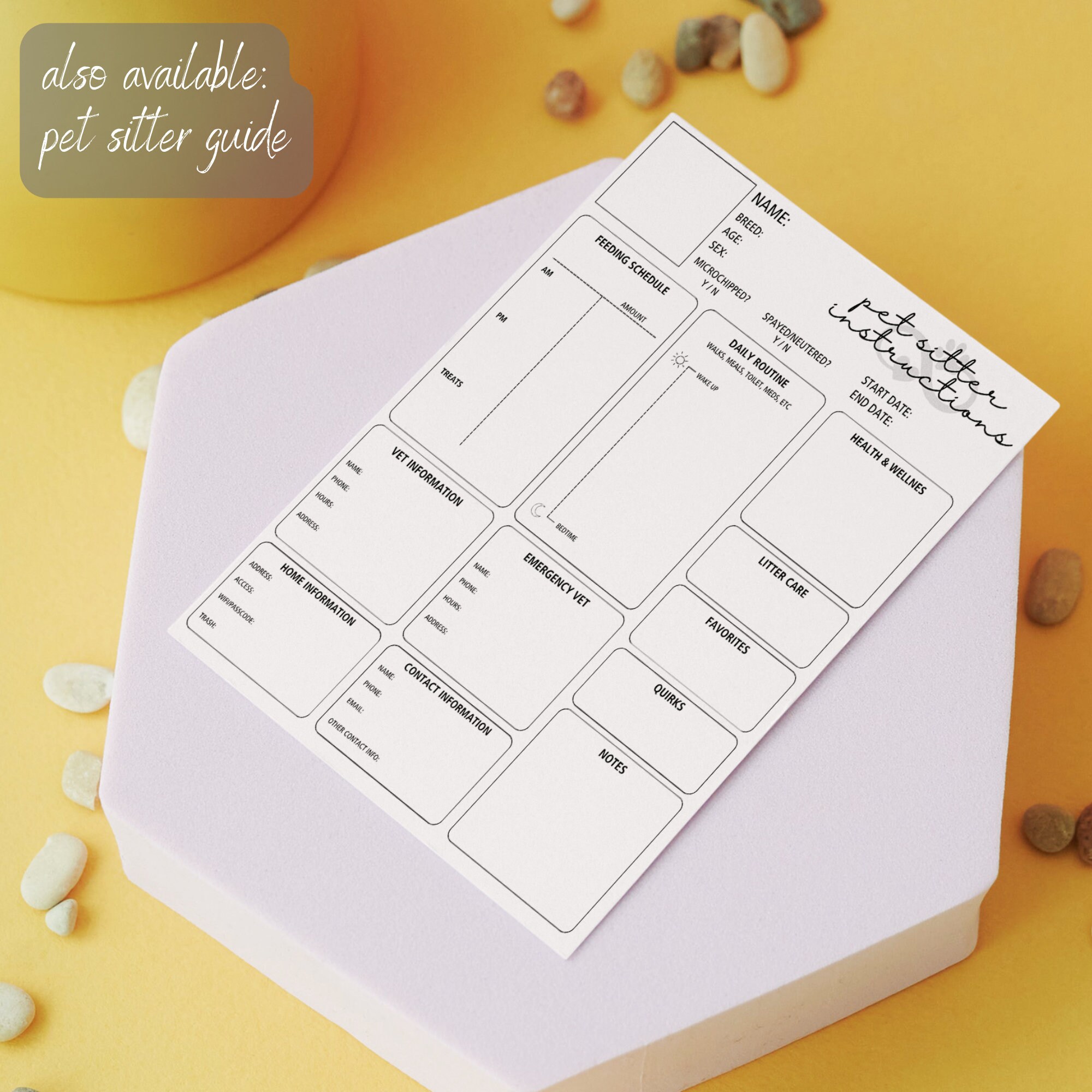 Pet Sitter Client Intake Form, Editable Pet Sitting Service Form, Dog ...