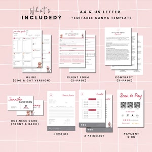 Pet Sitting Service Form, Pet Sitter Forms, Editable Dog Sitting ...