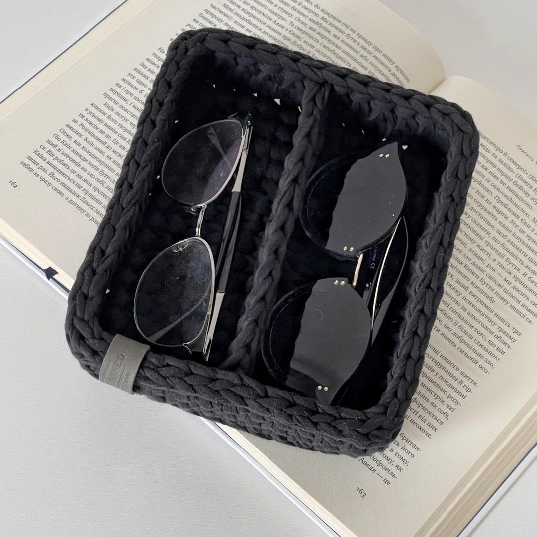 Soft Horizontal Eye Glasses Holder for 2 Pairs, Sunglasses Multiple ...