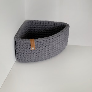 Triangle Corner Shelves Basket (1 Piece), Crochet Hallway Storage ...
