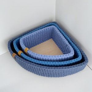 Triangle Corner Basket (1 Piece), Hallway Storage, Shelf Organizer ...