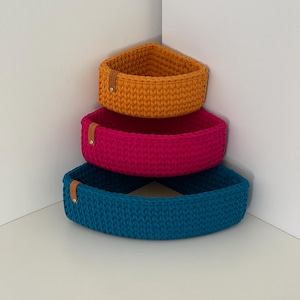 Triangle Corner Basket (1 Piece), Hallway Storage, Shelf Organizer ...