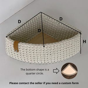 Triangle Corner Shelves Basket, Crochet Hallway Storage, Bathroom ...