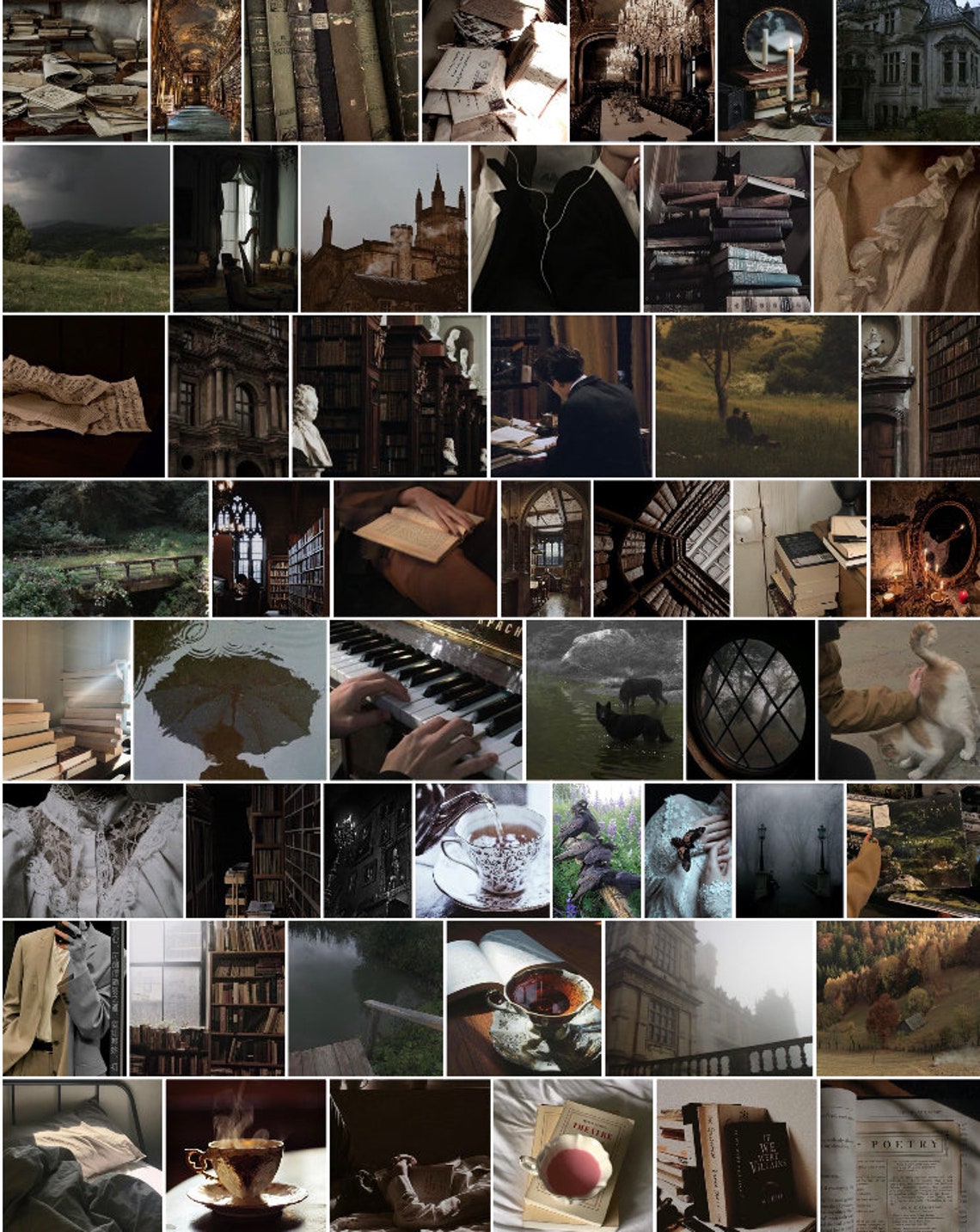 Dark Academia Wall Collage, Wall Decor, Emo, E Girl, Indie, Retro ...