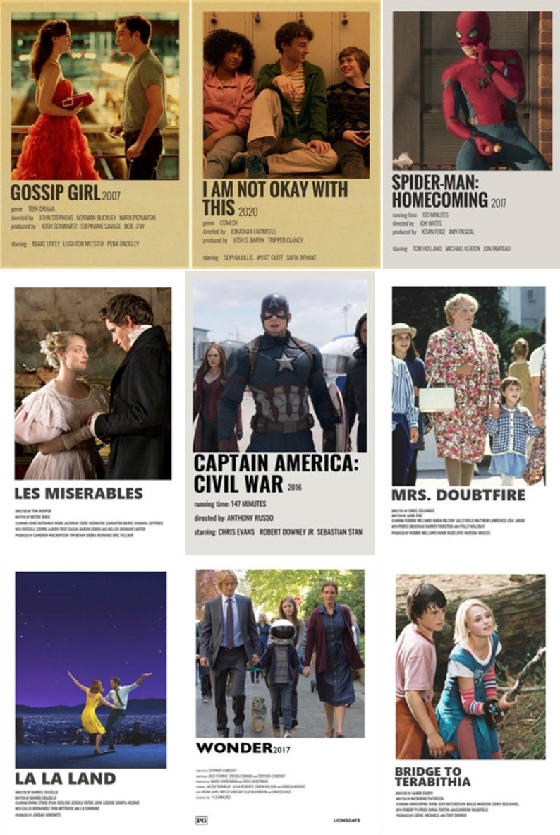 Set of 55 Vintage Classic Movie Posters Room Decor - Etsy