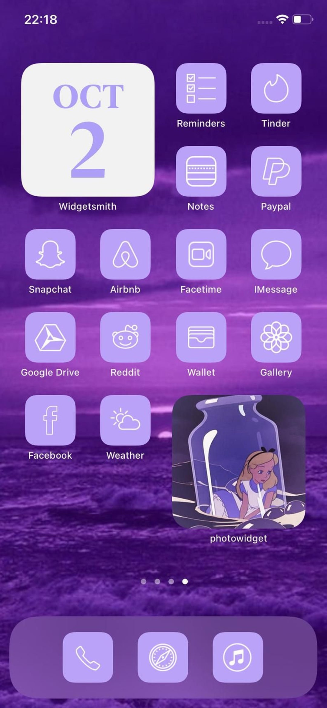Light Purple Home Screen App Icons, Lilac, Aesthetic, Ios 14, Purple ...