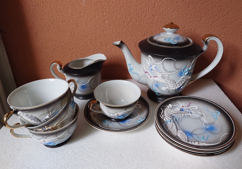 Japanese Geisha Lithophane Porcelain Tea Set - Etsy