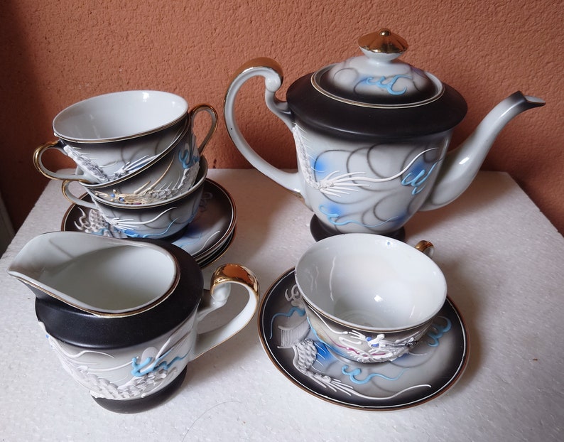 Japanese Geisha Lithophane Porcelain Tea Set - Etsy