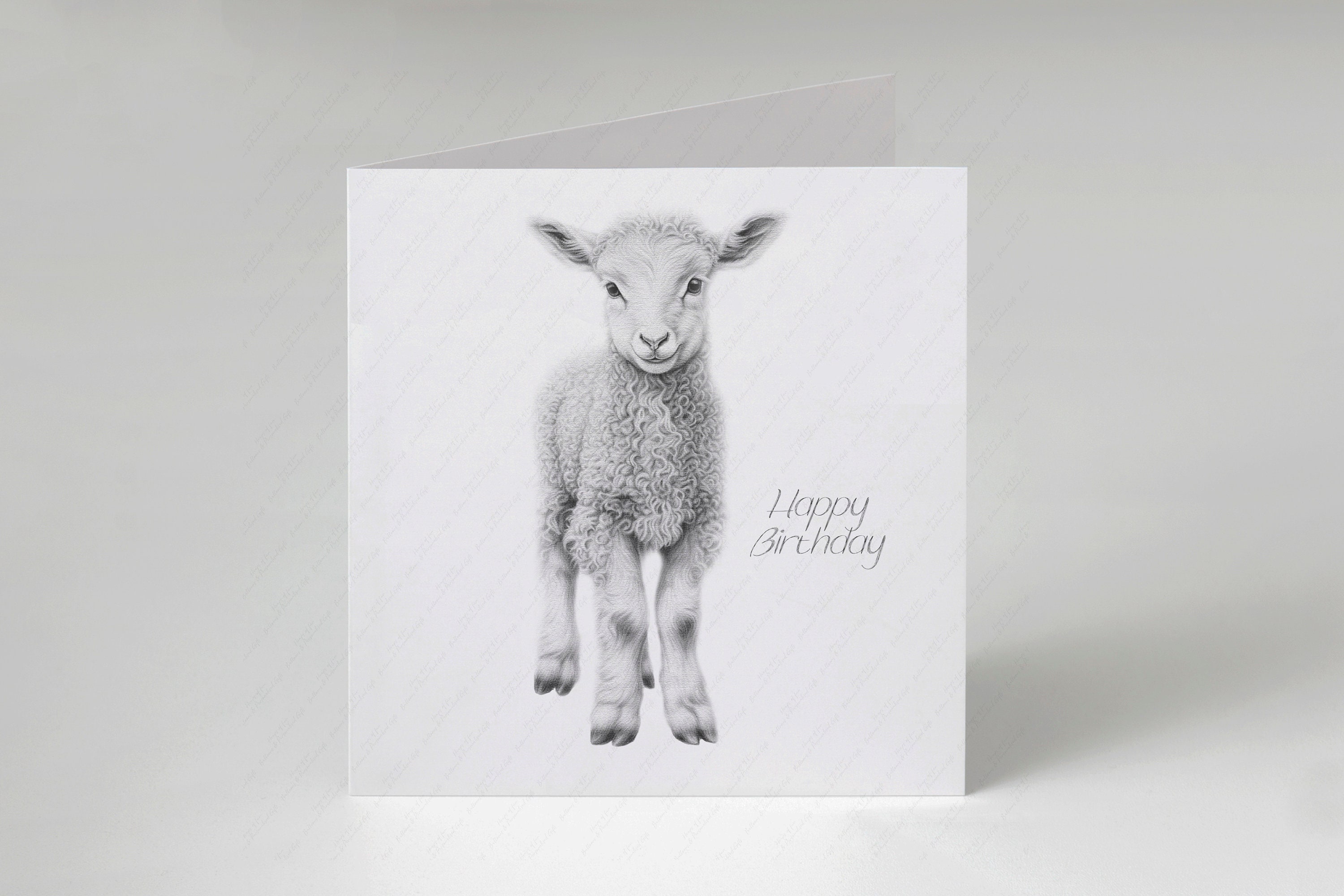 Lamb Birthday Card Personalised Lamb Card - Etsy
