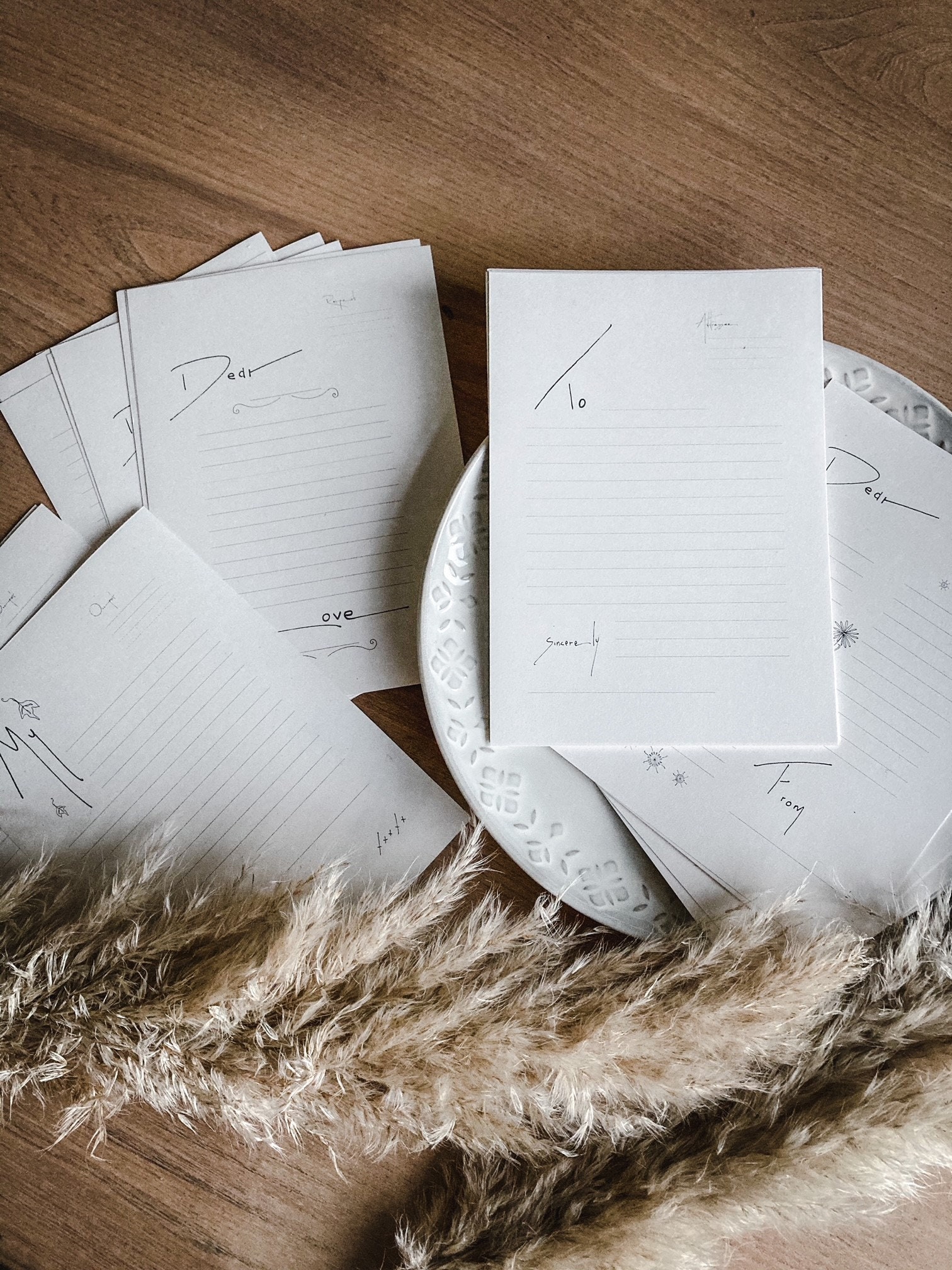 Calligraphy Stationery Set - Etsy