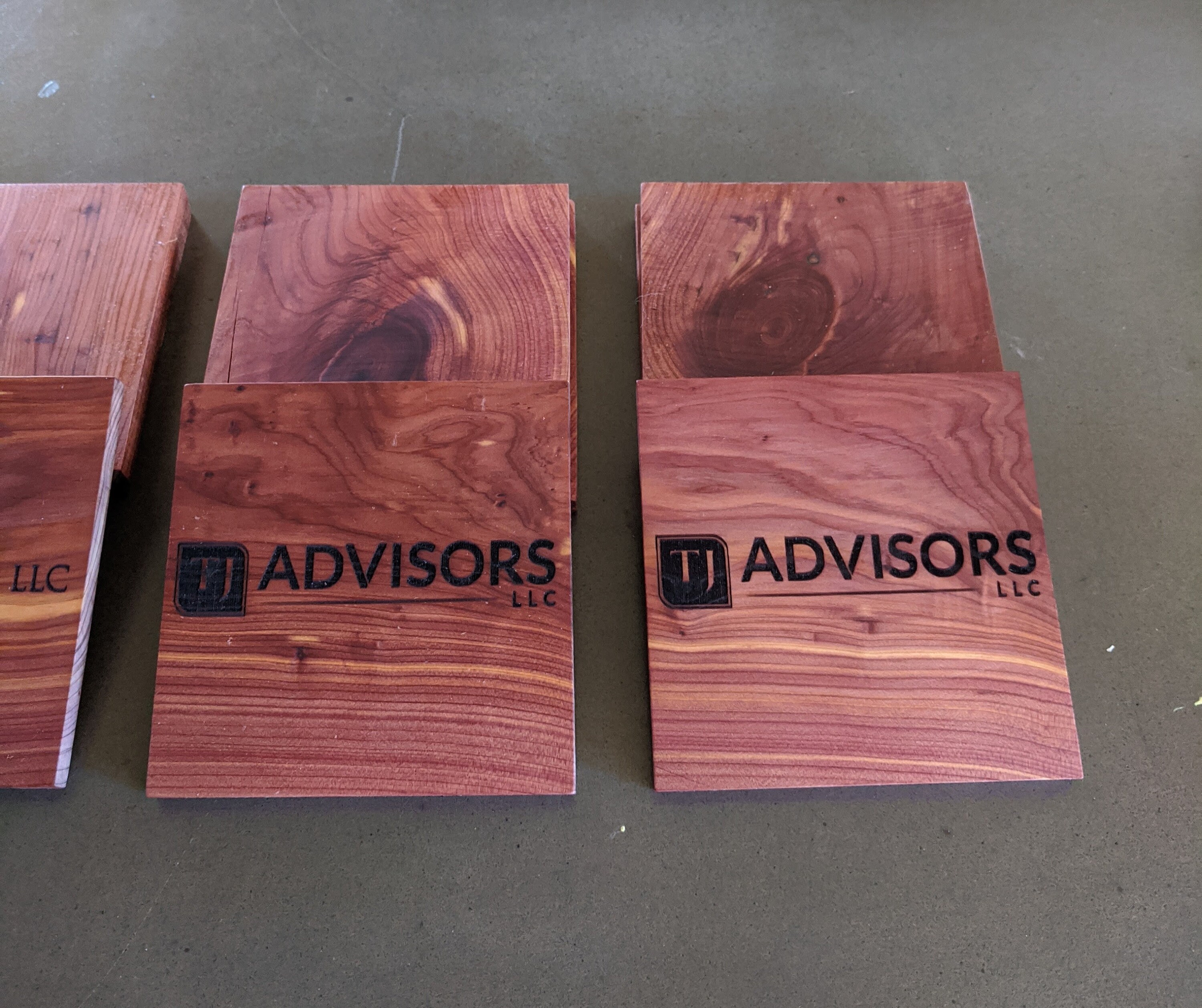 Custom Texas Cedar Finished Coasters. Locally Sourced Wood. Laser ...