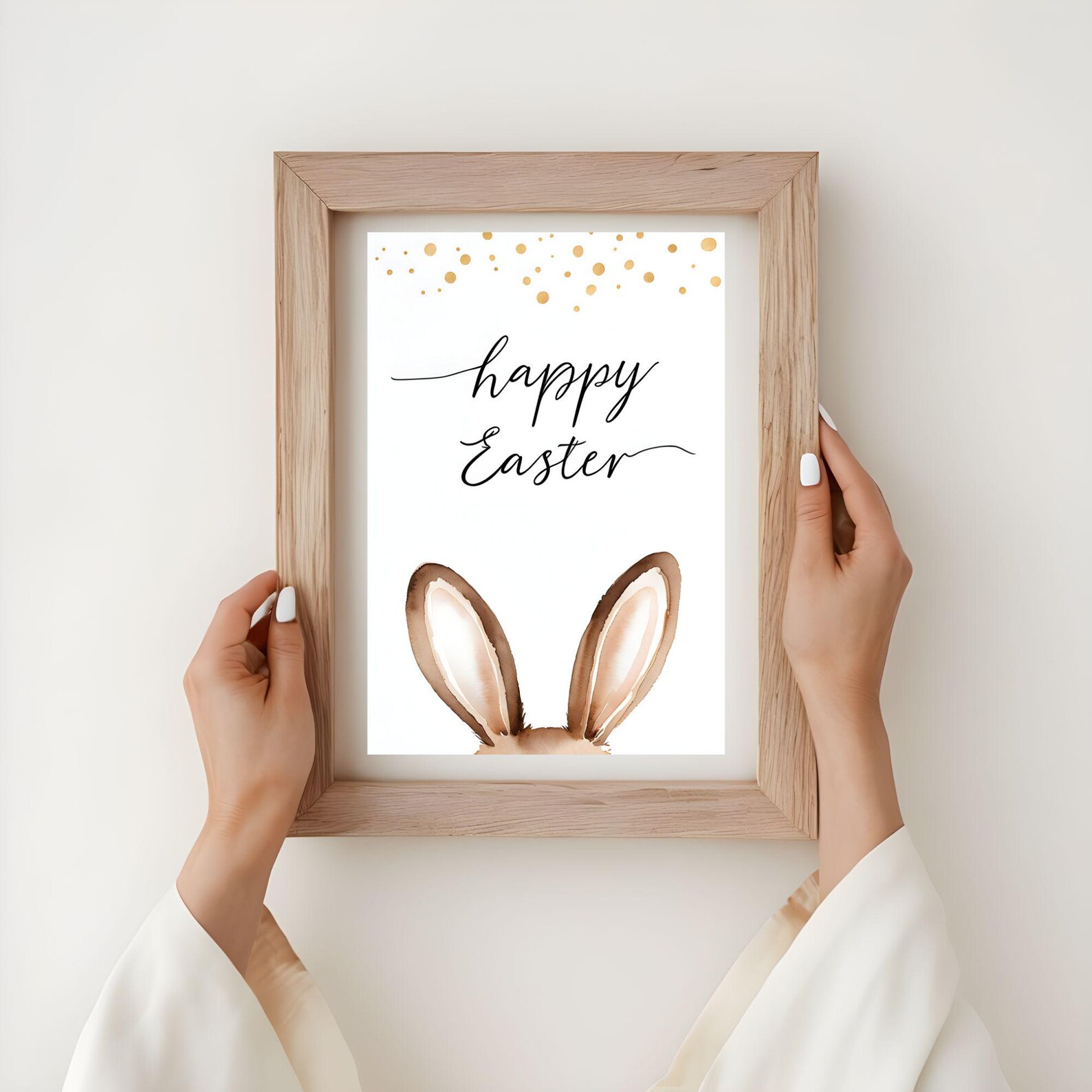 Happy Easter Water Color Wall Art - Etsy