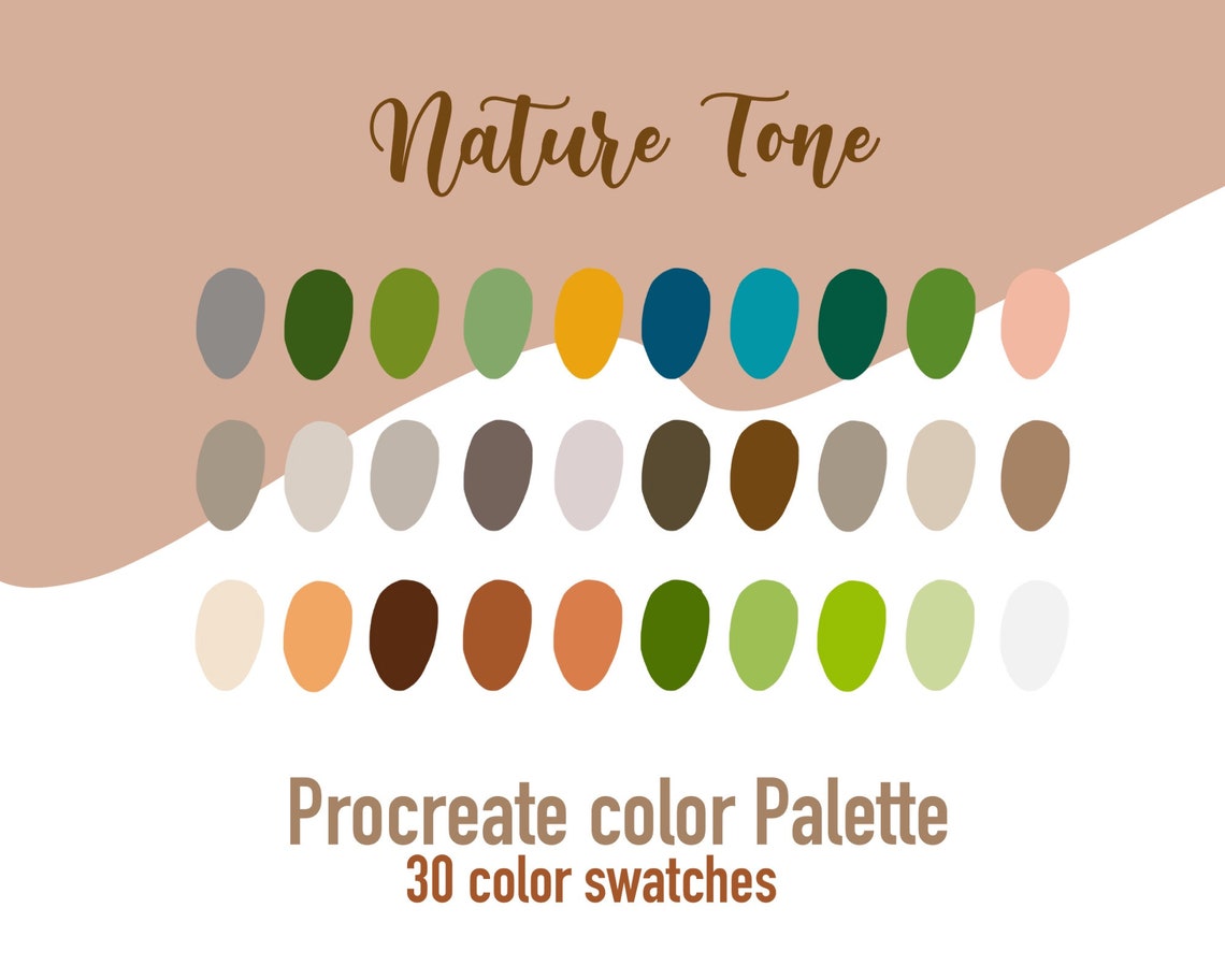 Nature Tone Procreate PaletteDigital Color Palette Swatches | Etsy
