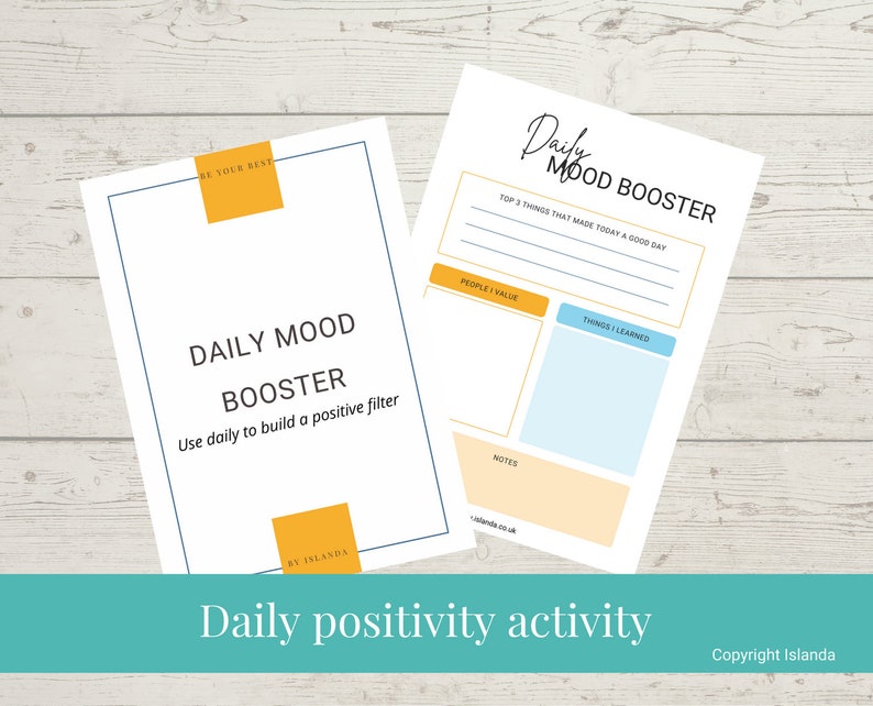 Printable Positivity Activity Pack Fun Inspiration Self-development Kit ...