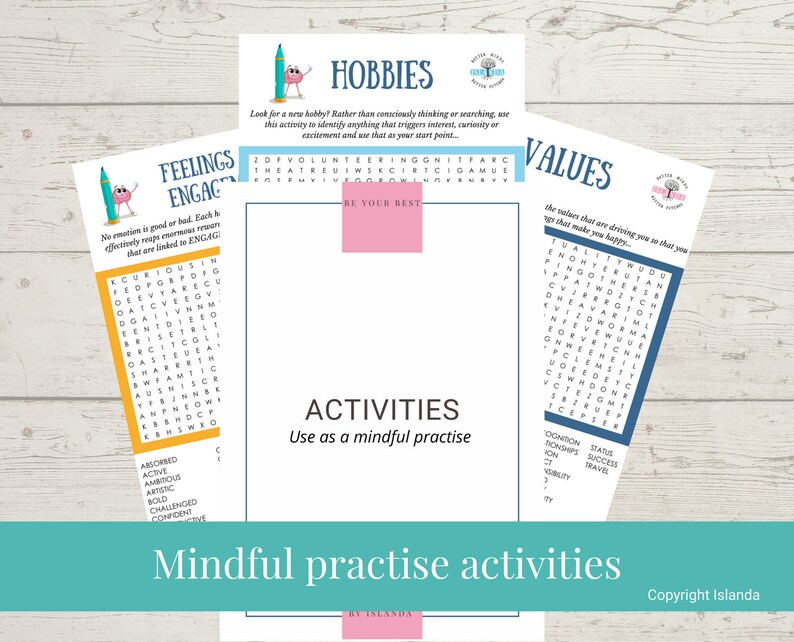 Printable Positivity Activity Pack Fun Inspiration Self-development Kit ...