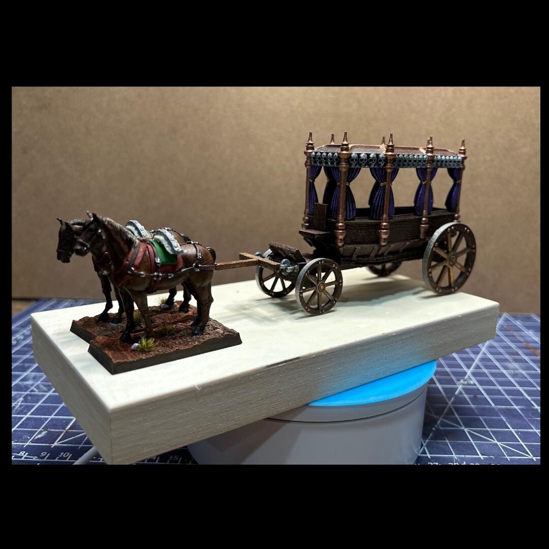Hearse • Caravans • Coach • Wagons • Dnd • 32mm 35mm Painted • Terrain ...