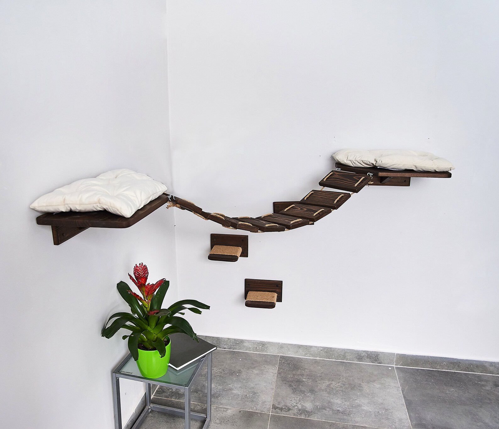 Corner Cat Bridge, Cat Perch, Cat Climbing, Cat Wall Furniture, Wood ...