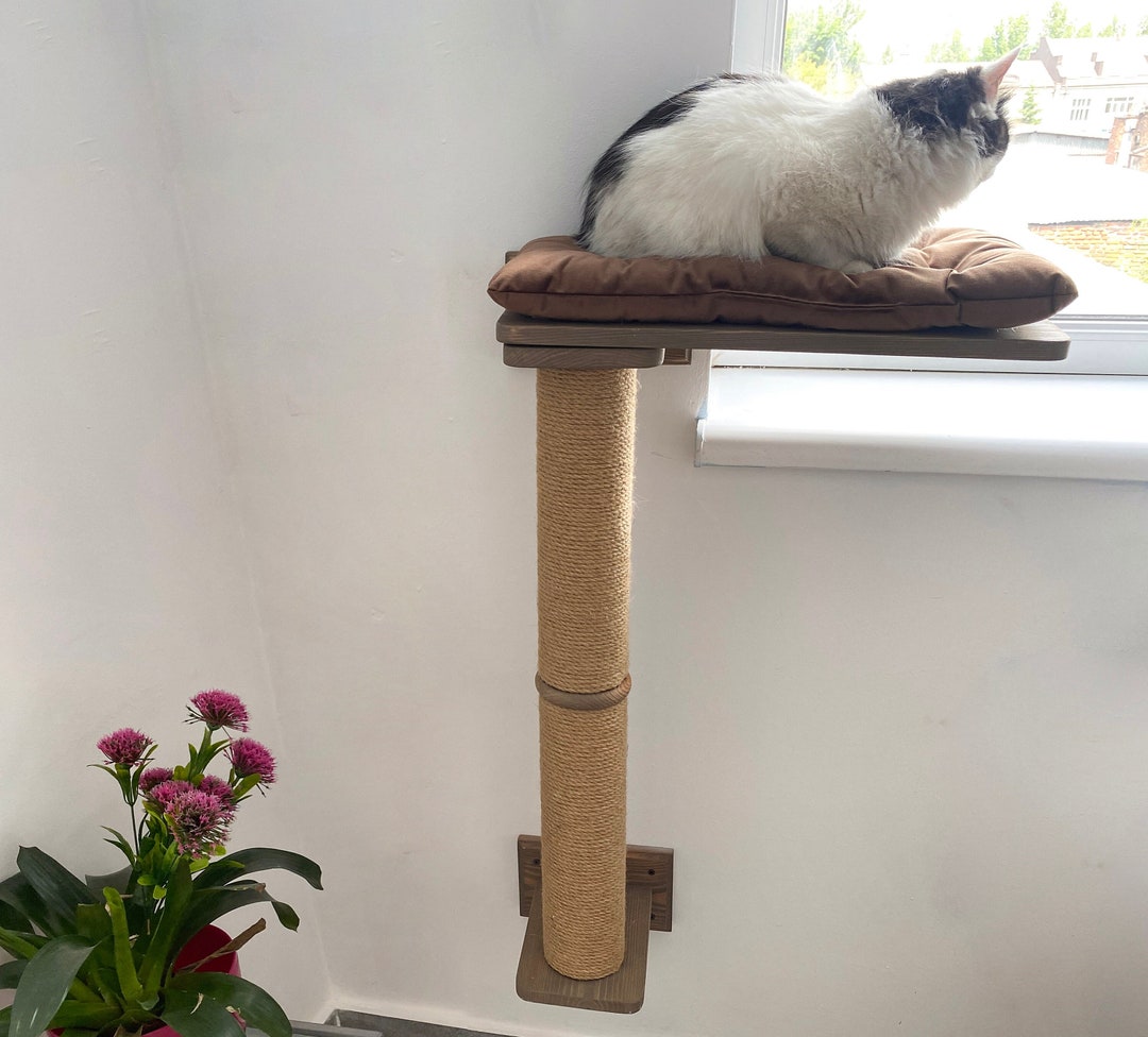 Cat Window Perch, Cat Shelves, Window Cat Bed With Scratching Post, Cat ...