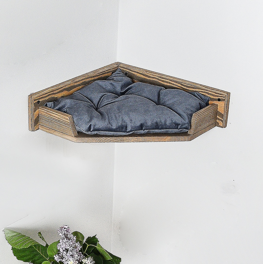 Corner Cat Bed, Wall Mounted Cat Bed, Cat Wall Furniture, Cat Perch for ...