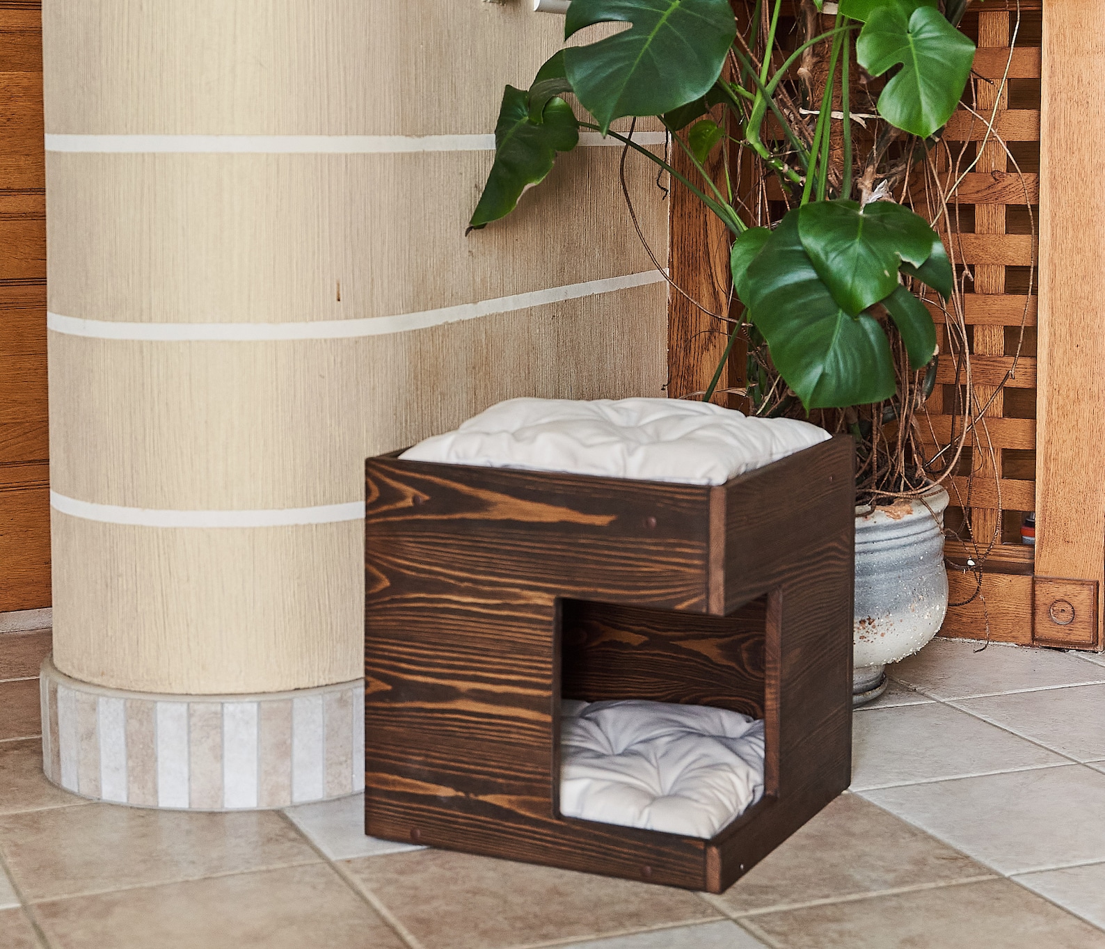 Cat House, Cat Condo, Cat Cave, Cat Furniture, Cat Bed With Soft Pillow ...