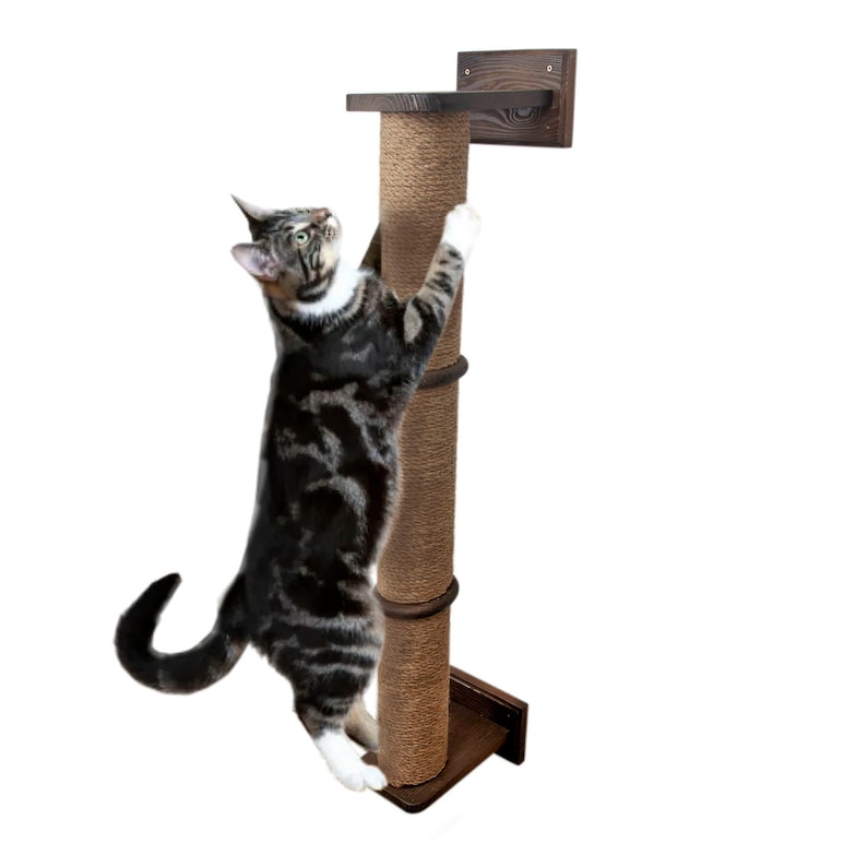 Cat Scratching Wall, Sisal Cat Pole, Cat Scratcher, Wooden Scratch Post ...