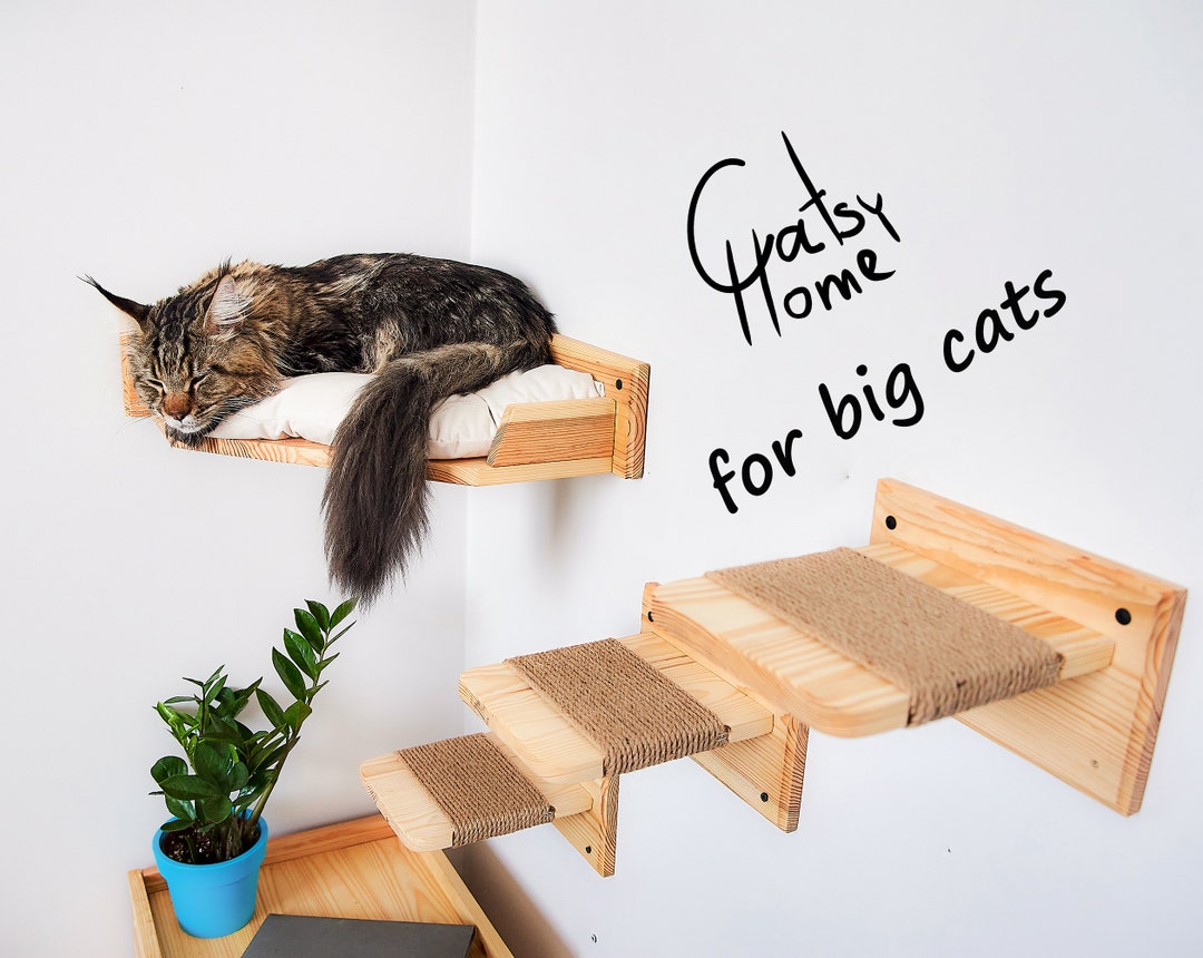 Big Cat Bed, Cat Shelves, Large Cat Furniture for Maine Coon, Cat ...