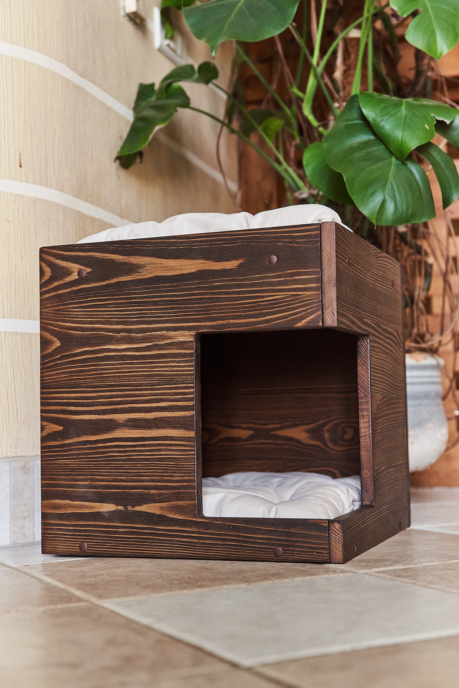 Cat House, Cat Condo, Cat Cave, Cat Furniture, Cat Bed With Soft Pillow ...