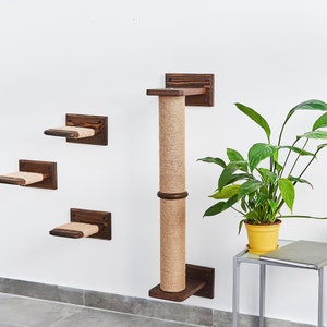 Cat Furniture Set, Wall-mounted Cat Bed, Cat Scratching Post for ...