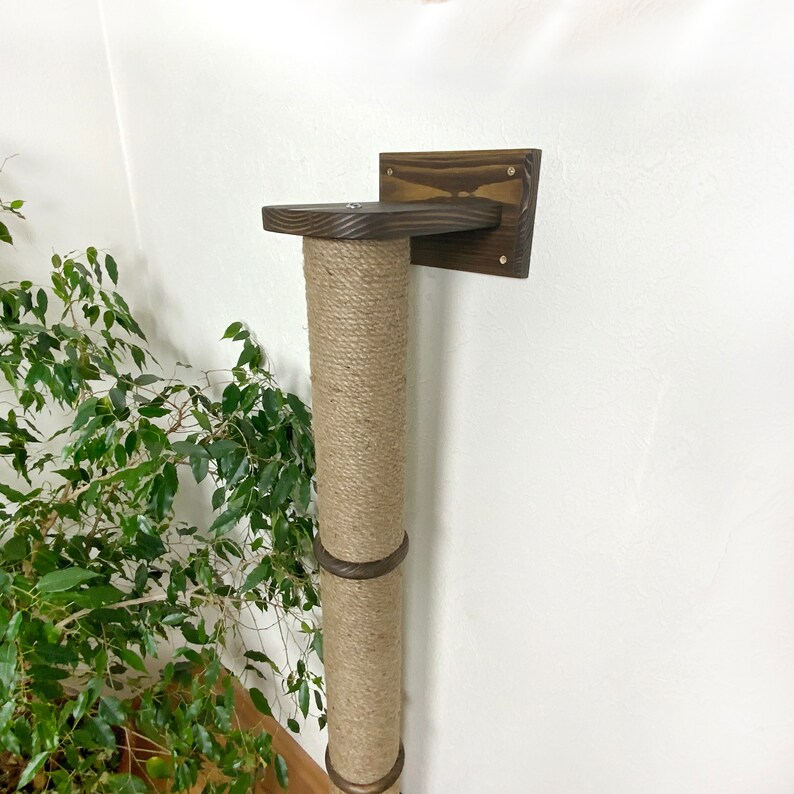 Cat Scratching Wall Sisal Cat Pole Cat Scratcher Wooden - Etsy