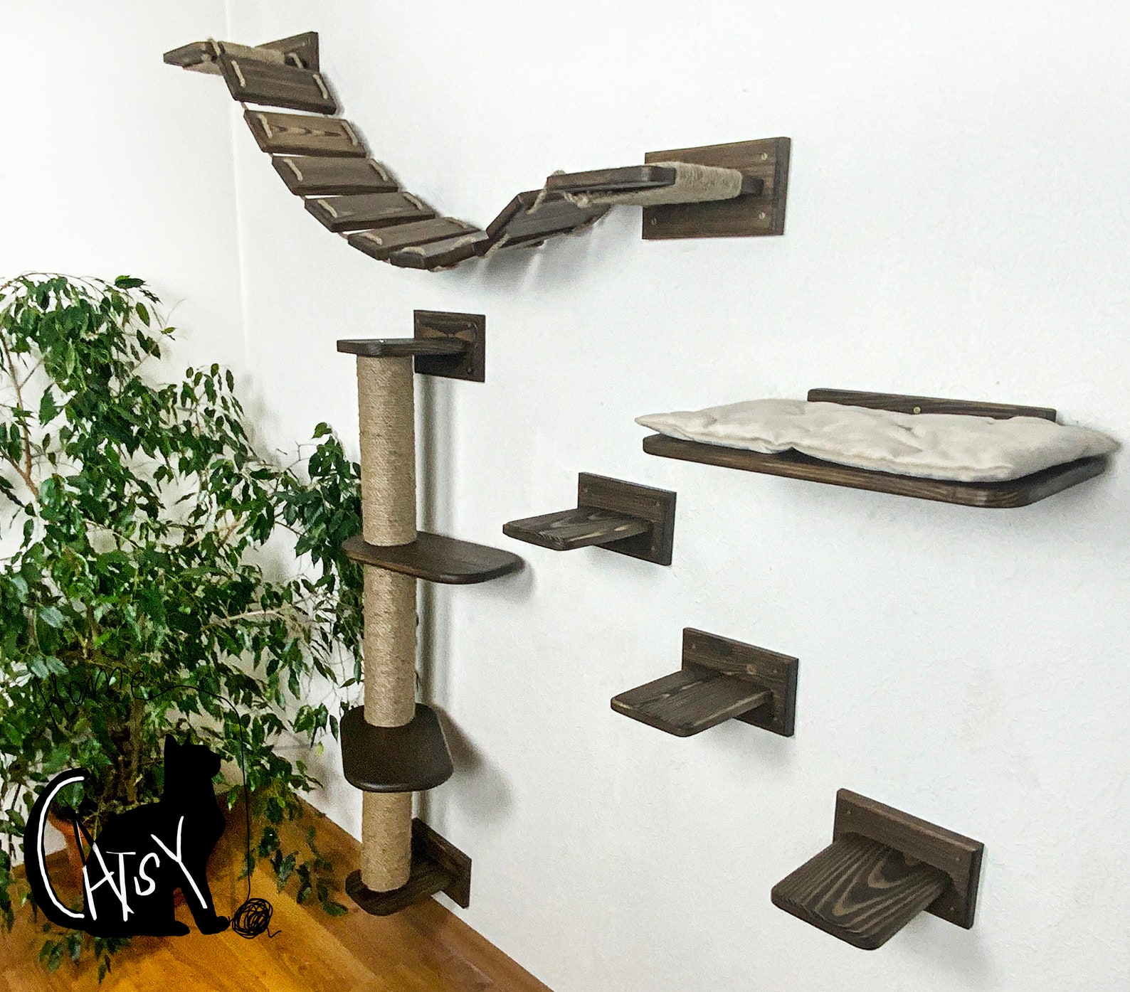 Cat Shelves for Climbing Cat Wall Furniture Cat Tower Cat - Etsy