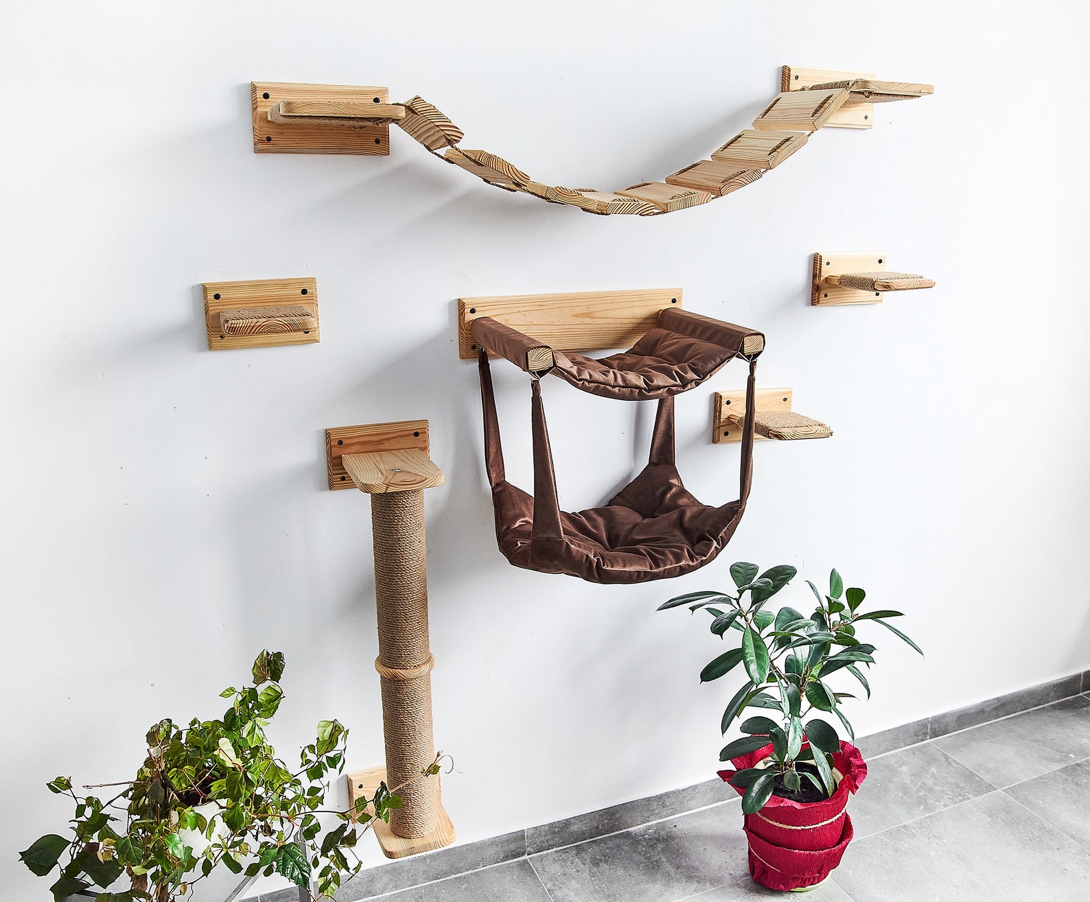 Cat Bridge, Wood Cat Bridge, Cat Shelves, Cat Wall Furniture, Cat ...