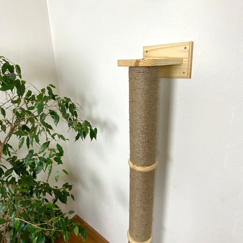 Cat Scratching Wall Sisal Cat Pole Cat Scratcher Wooden - Etsy