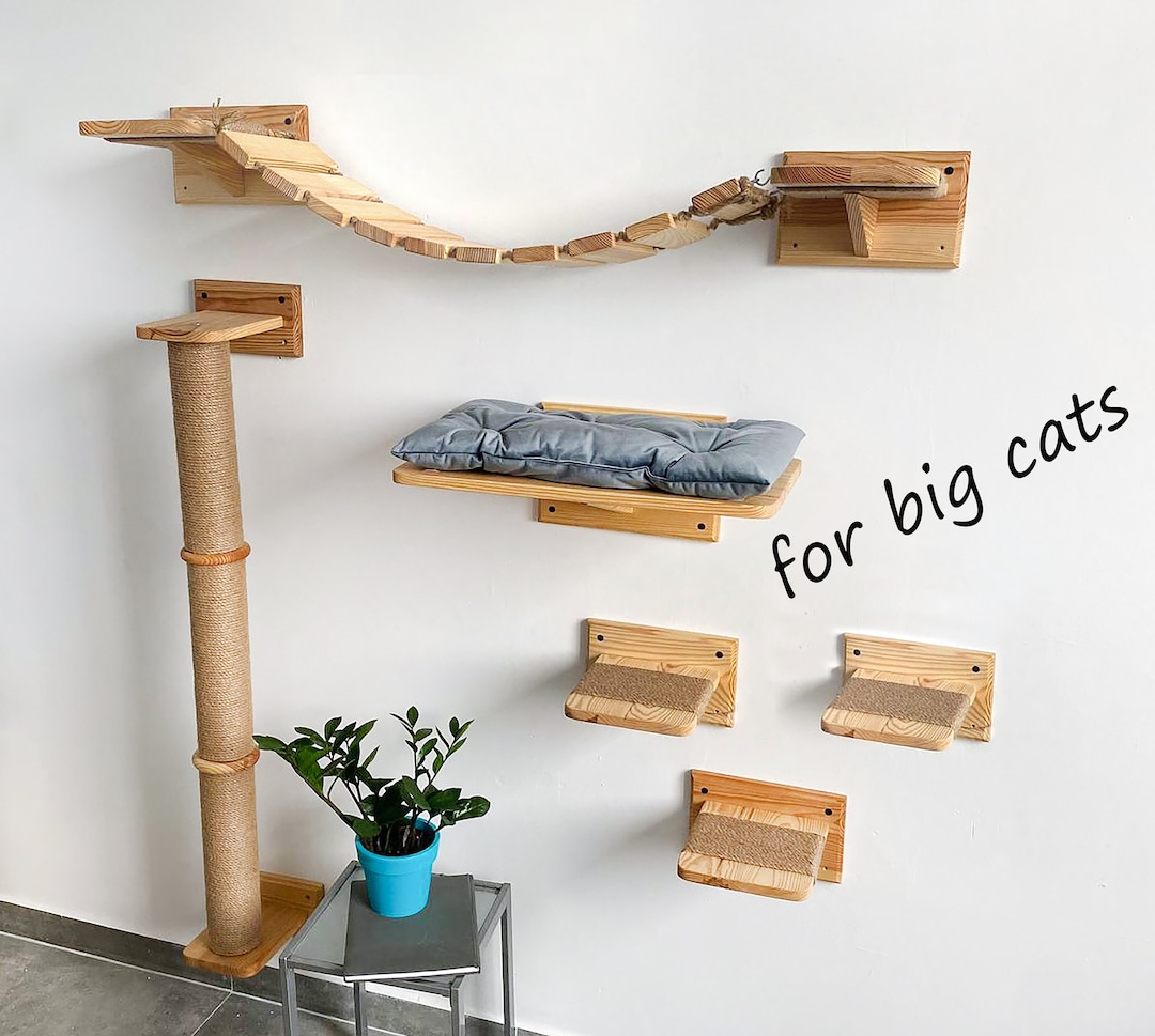 Large Cat Shelves, Cat Furniture for Maine Coon, Cat Wall Furniture for ...
