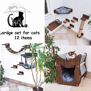 Cat Bed Unique Double Cat Hammock Cat Furniture Cat Steps - Etsy