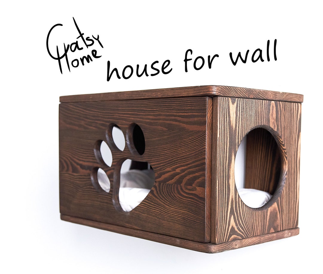 Cat House for Wall, Cat Condo, Cat Cave, Cat Furniture, Cat Wall Bed ...