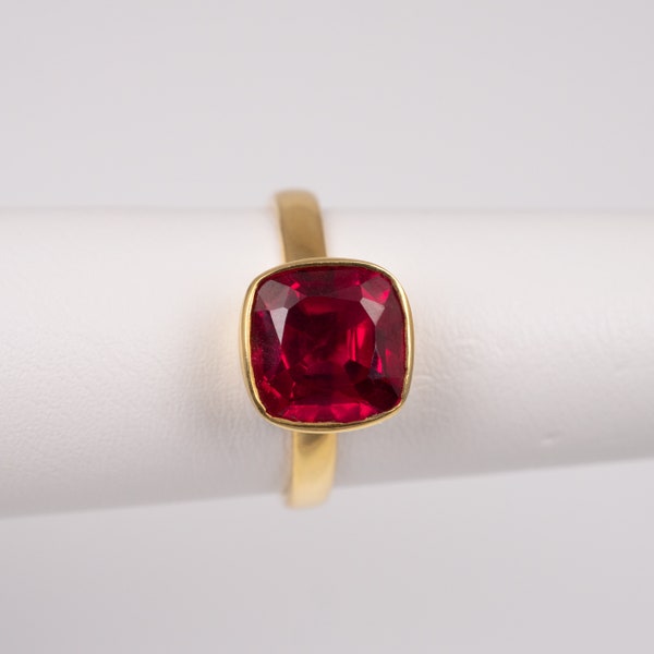 Lab Created Ruby Rings - Etsy