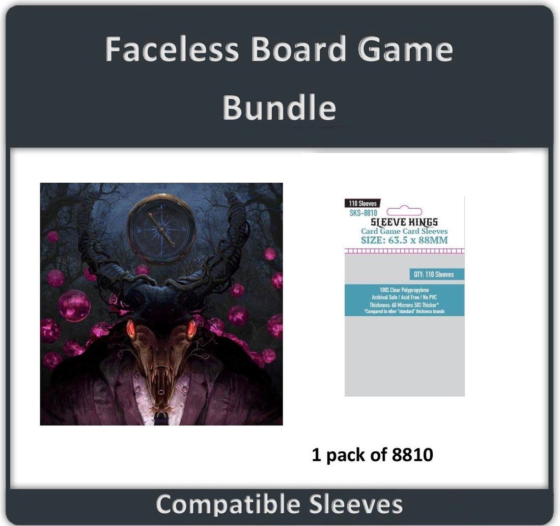 Faceless Board Game" Compatible Sleeve Bundle (8810 X 1) - Etsy