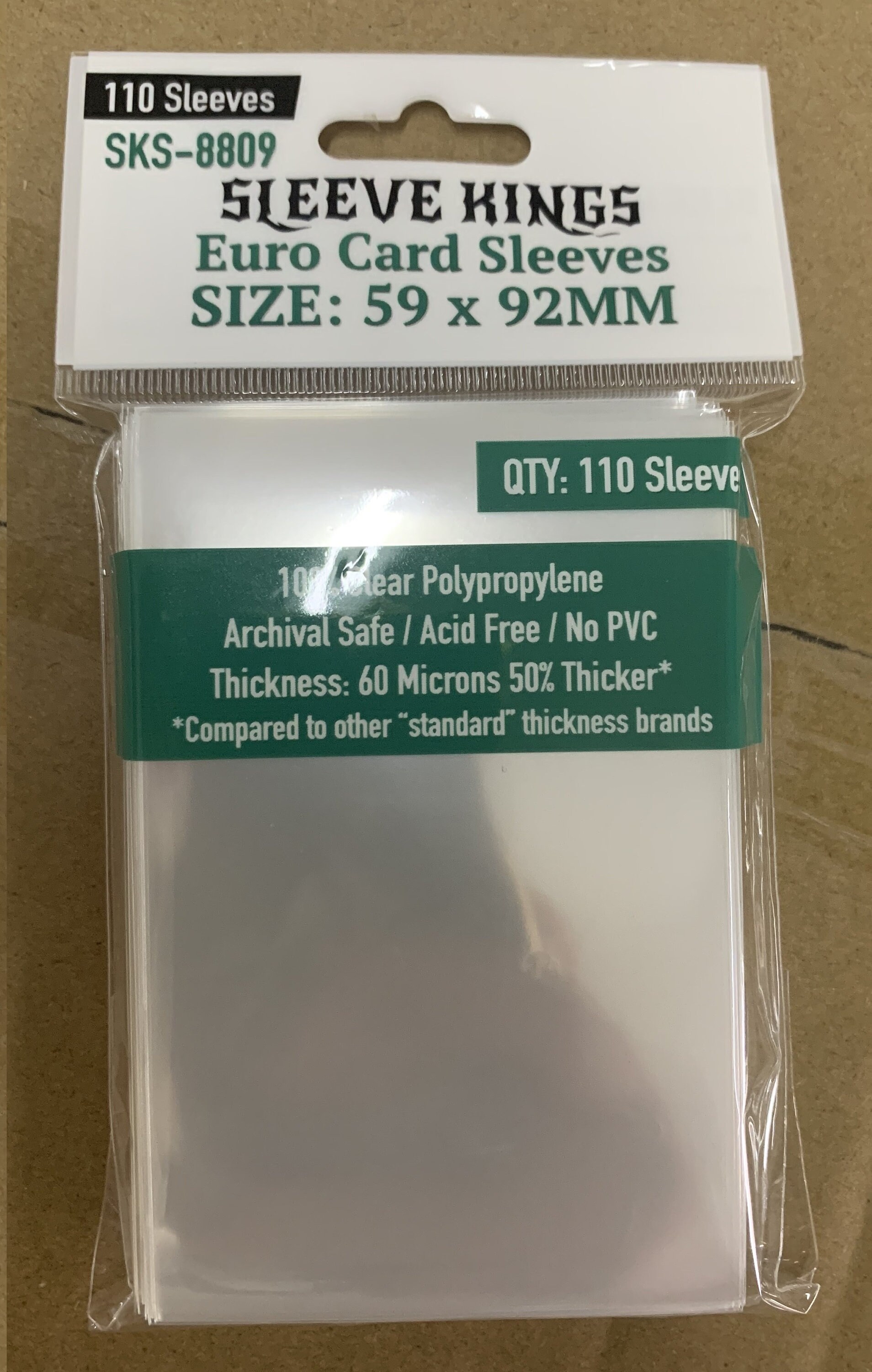 Sleeve Kings Euro Card Sleeves 59x92mm 110 Pack SKS-8809 - Etsy