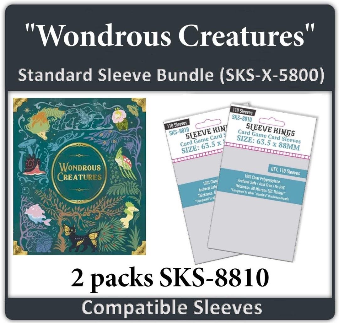 Wondrous Creatures" Compatible Card Sleeve Bundle (8810 X 2) - Etsy