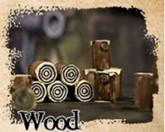 Painted Resin 10-pack Resource Tokens: Wood | Etsy