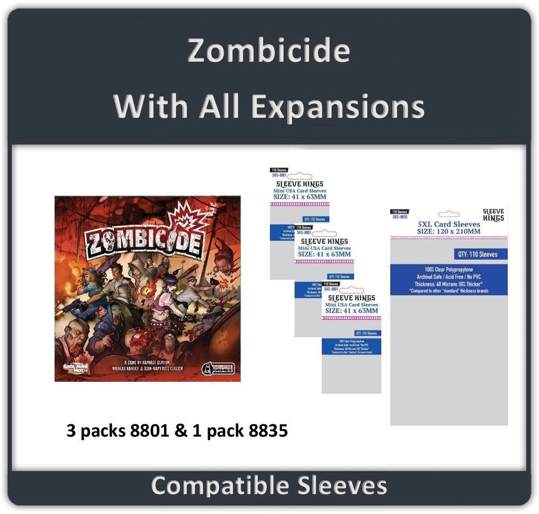 Zombicide + All Expansions" Compatible Sleeve Bundle (8801 X 3 8835 X 1 ...