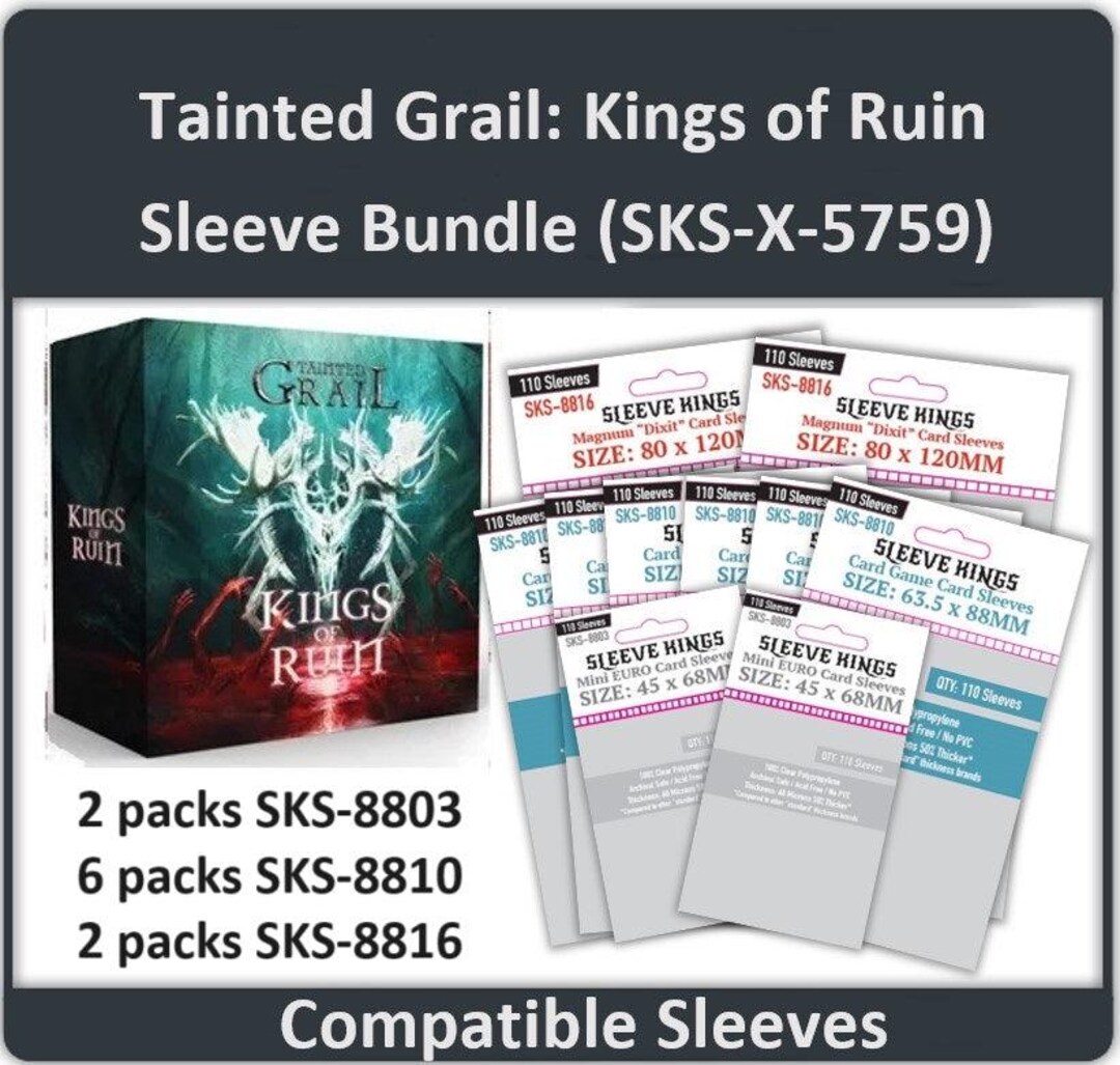 Tainted Grail: Kings of Ruin" Compatible Card Sleeve Bundle (8803 X 2 ...