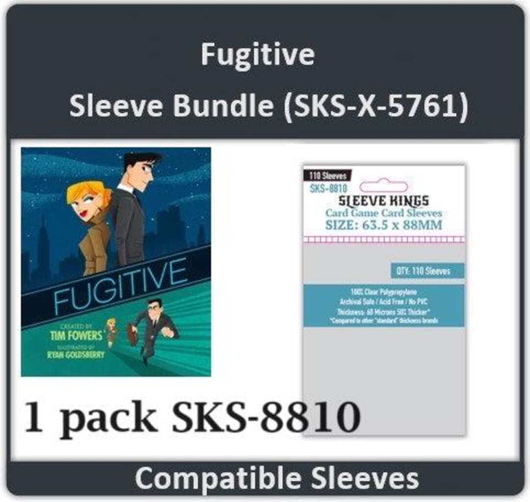 Fugitive" Board Game Compatible Sleeve Bundle (8810 X 1) - Etsy