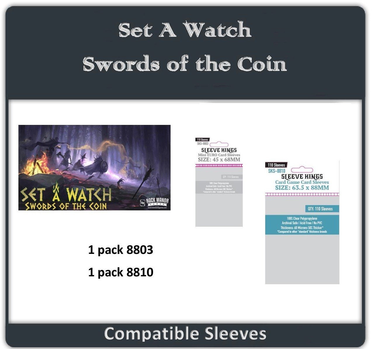 Set a Watch: Swords Of The Coin Compatible Sleeve Bundle | Etsy