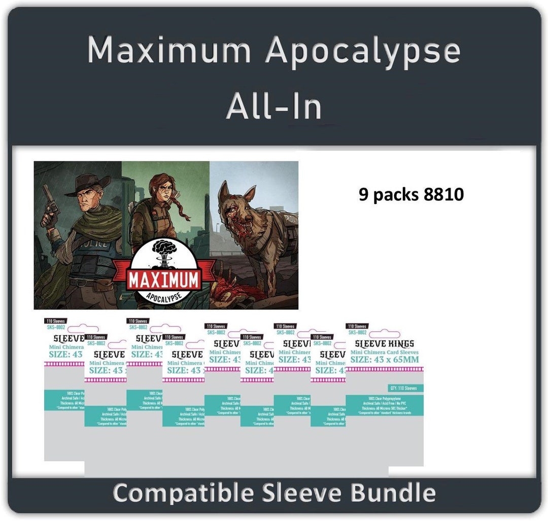 Maximum Apocalypse ALL IN + All Exp" Compatible Sleeve Bundle (8810 X 9 ...