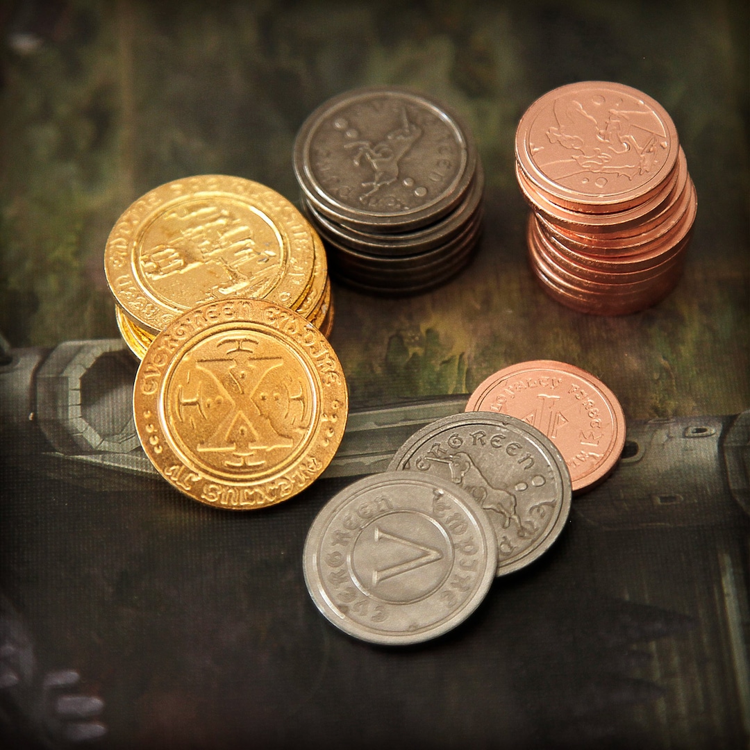 50 Metal Coin Board Game Upgrade Set - Etsy