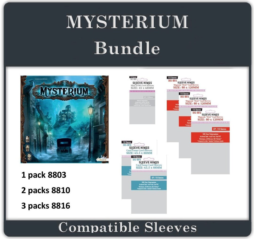 Mysterium"+ Expansions Compatible Sleeve Bundle (8803 X 1 + 8810 X 2 + 8816 X 3) - Etsy