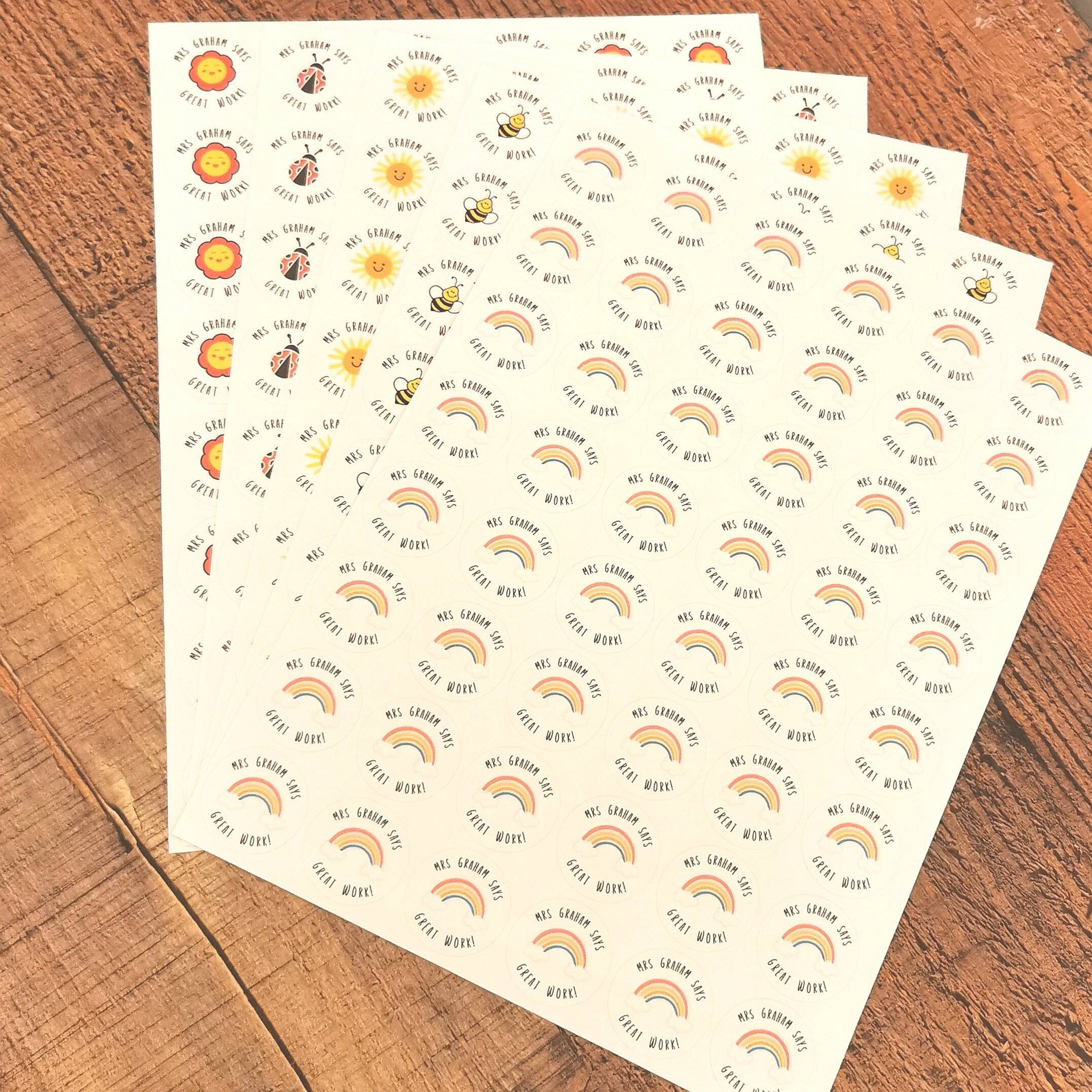 Personalised Teacher Stickers Teaching Assistant Stickers - Etsy UK