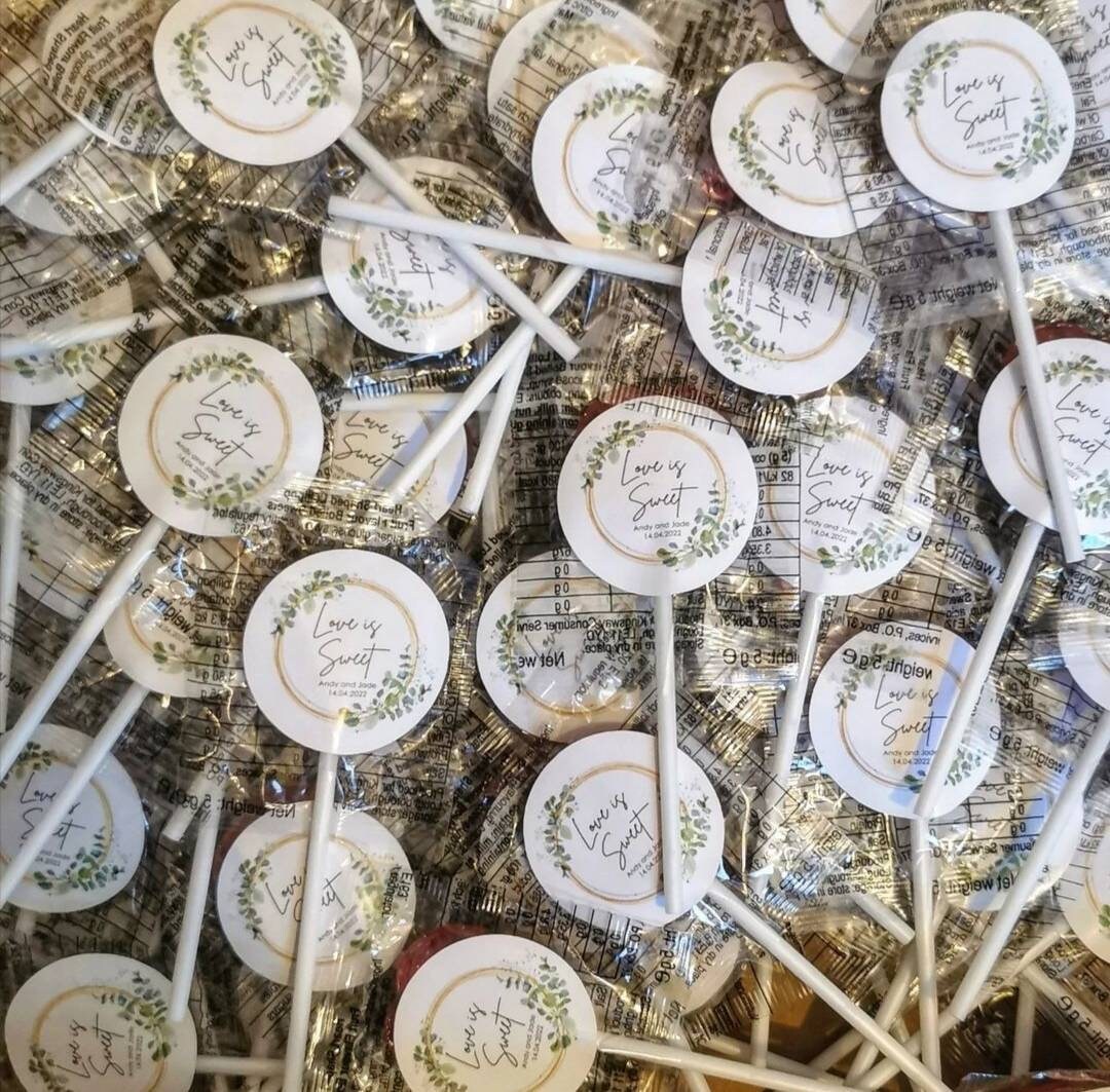 Personalised Lollies/lollipops Custom Design Logo - Etsy UK