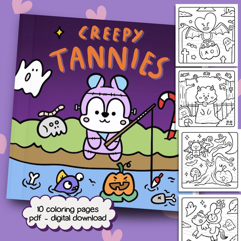Bts Tiny Tan Coloring Pages - Etsy